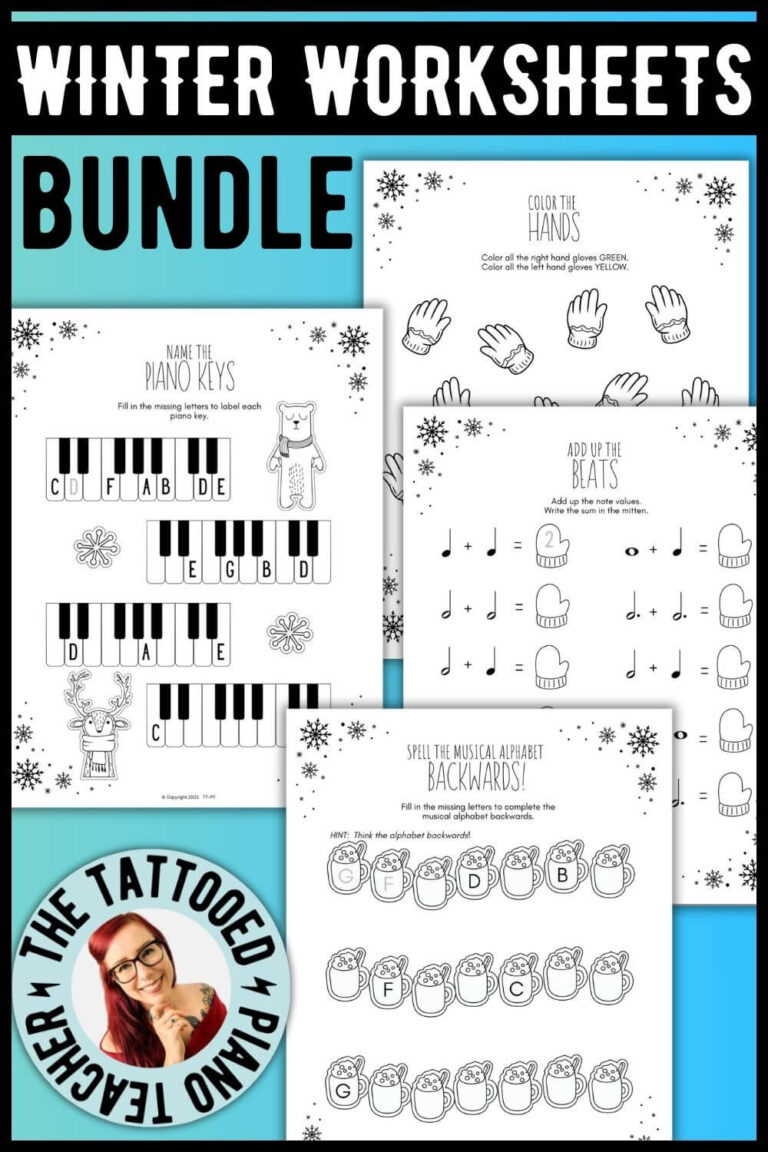 5 Winter Music Activities for Piano Students [Free Printable] - The ...