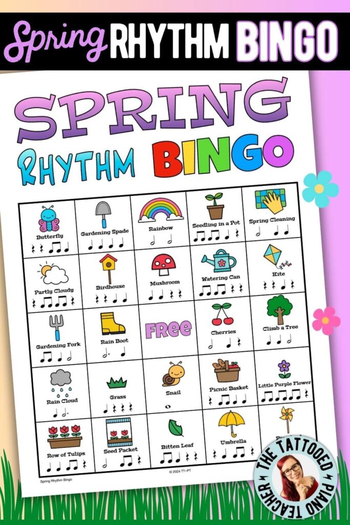 Spring Piano Games for Kids [Free Printable] - The Tattooed Piano Teacher