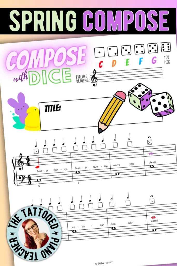 Spring Piano Games for Kids [Free Printable] - The Tattooed Piano Teacher