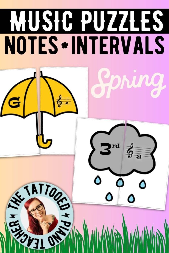 Spring Piano Games for Kids [Free Printable] - The Tattooed Piano Teacher