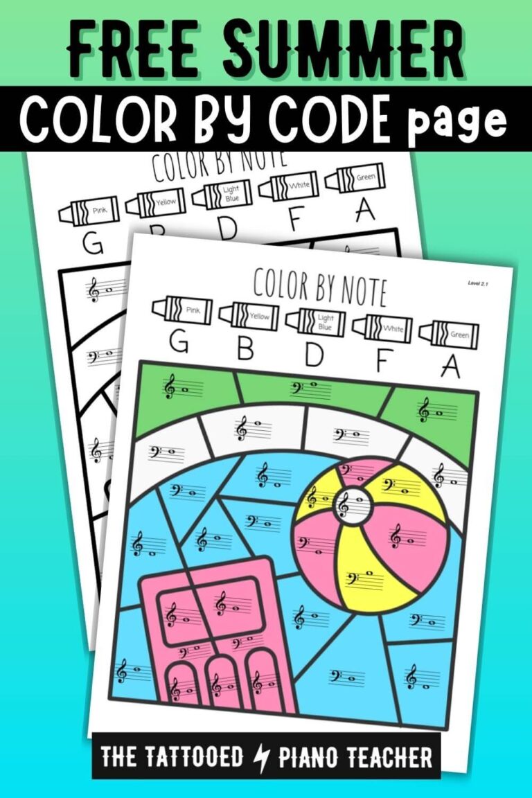 Summer Music Activities for Your Piano Students [Free Printable] - The ...