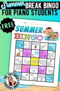Summer Music Activities for Your Piano Students [Free Printable] - The ...