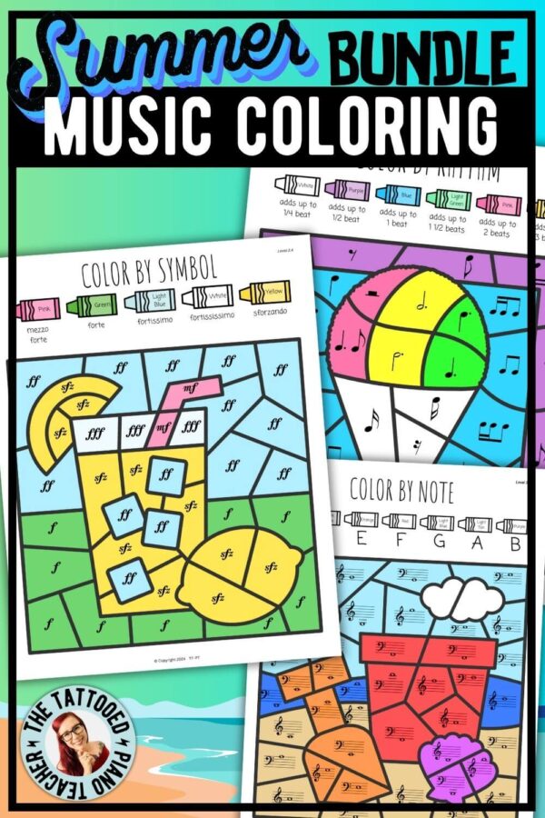 Summer Music Activities for Your Piano Students [Free Printable] - The ...