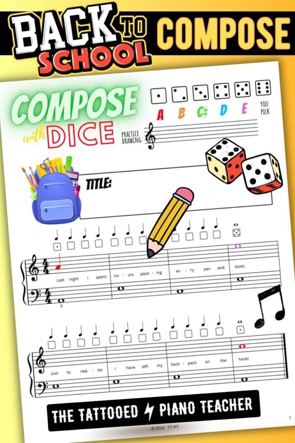 Back to School Music Games for Your Piano Students [Free PDF] - The ...