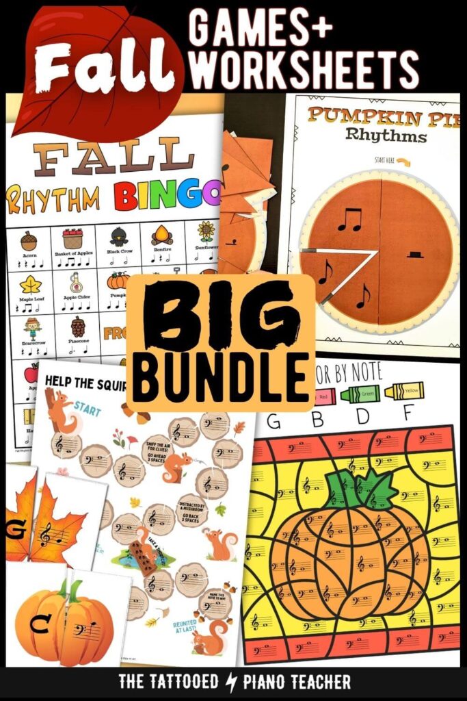 Fall Music Activities for Piano Students [Free Composing Activity ...