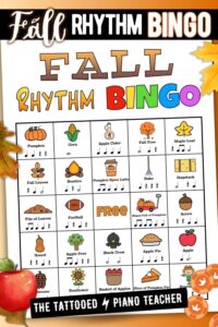 Fall Music Activities for Piano Students [Free Composing Activity ...