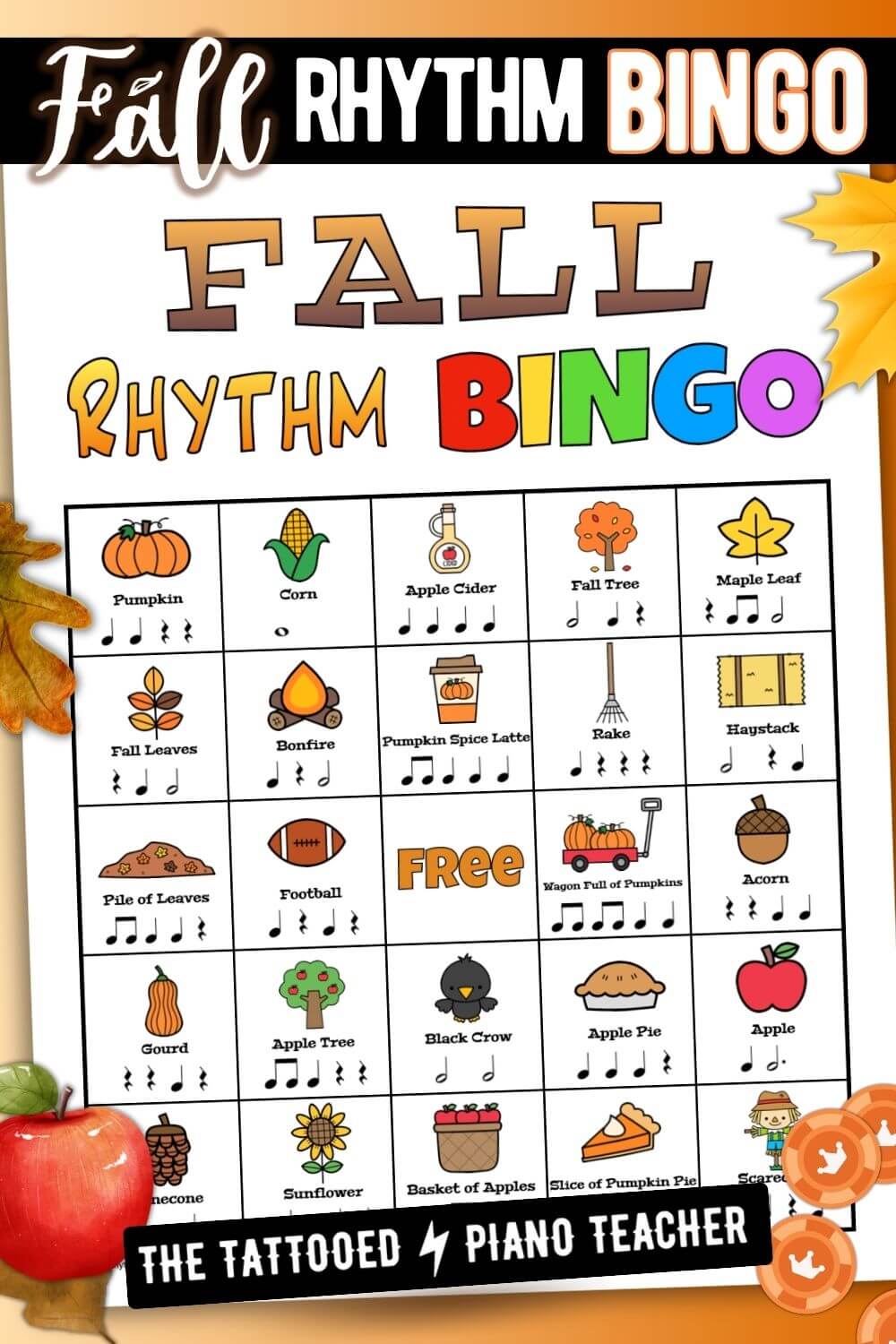 Fall Music Activities for Piano Students [Free Composing Activity ...