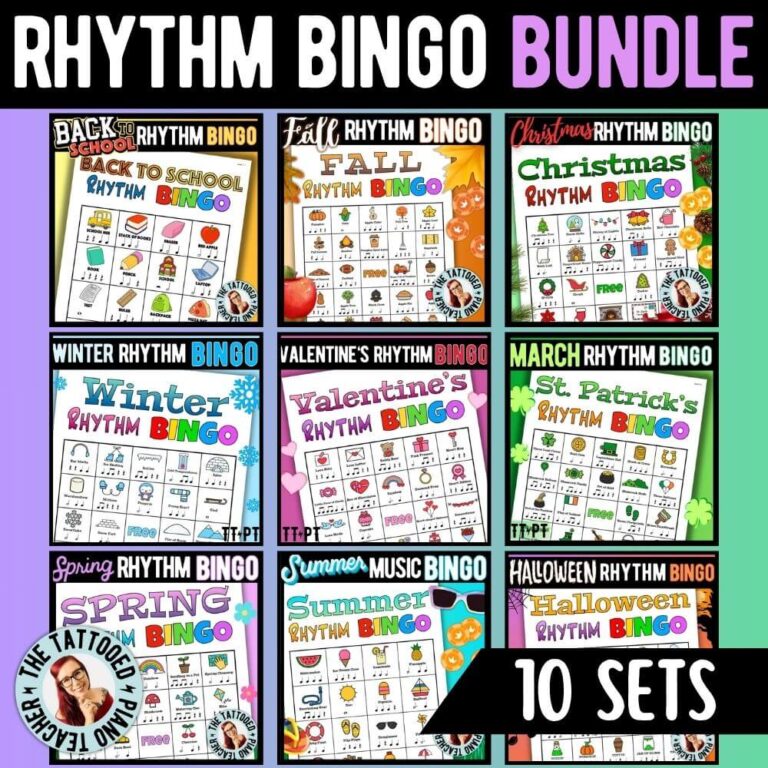 Rhythm Game For Back to School [Free Music Bingo Printable] - The ...
