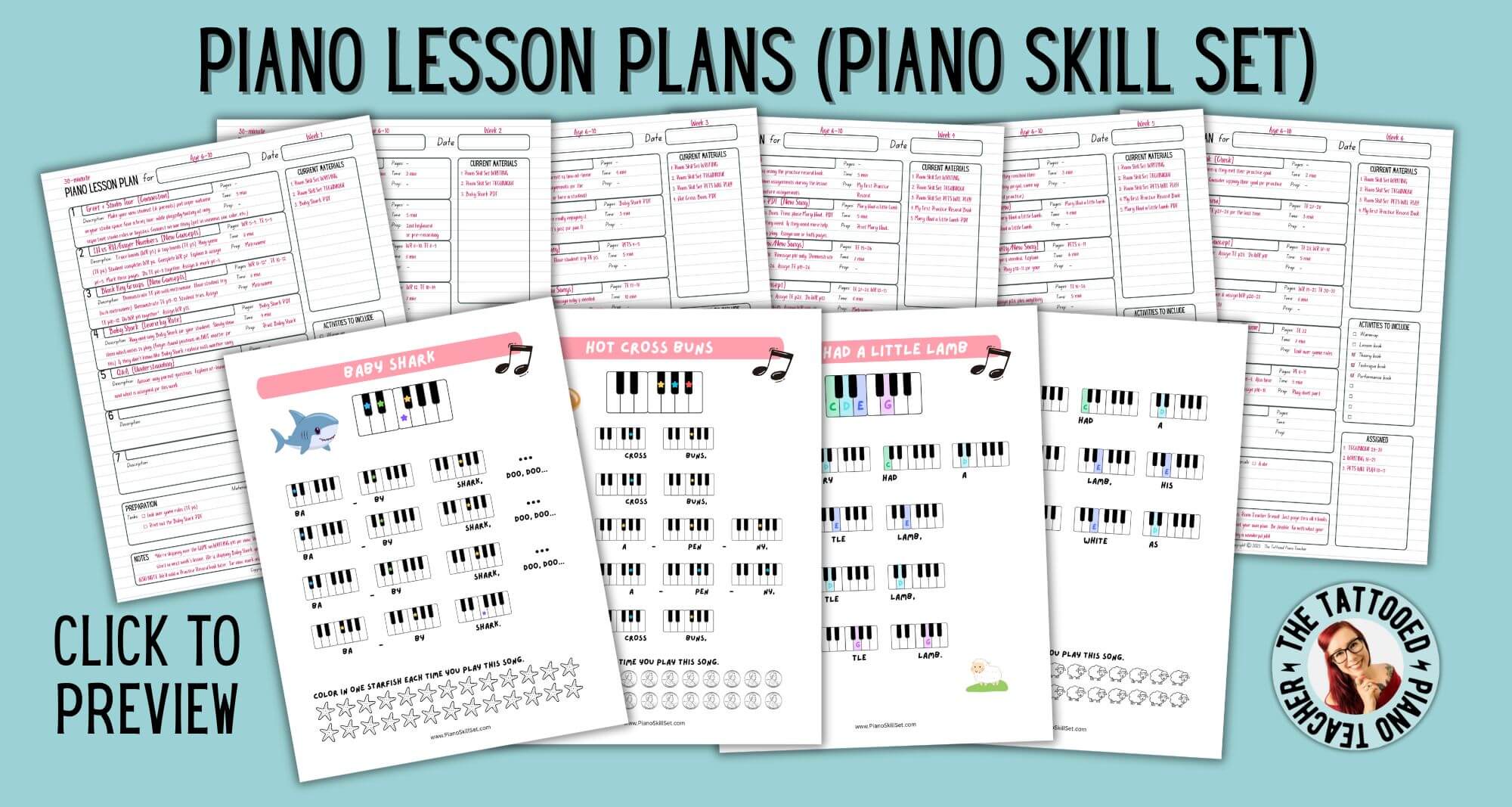 Piano Lesson Plans for New Piano Teachers - The Tattooed Piano Teacher