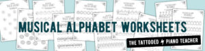 Musical Alphabet Worksheets: The Most Missed Pre-reading Skill - The ...